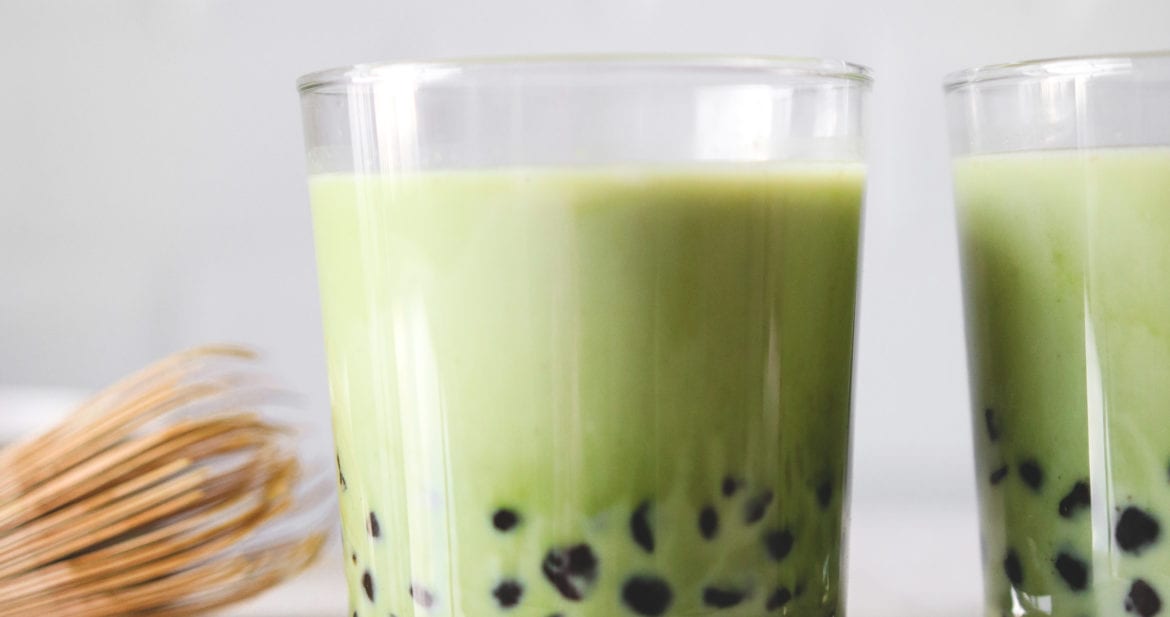 Vegan Matcha Bubble Tea (Boba) | Veggiekins