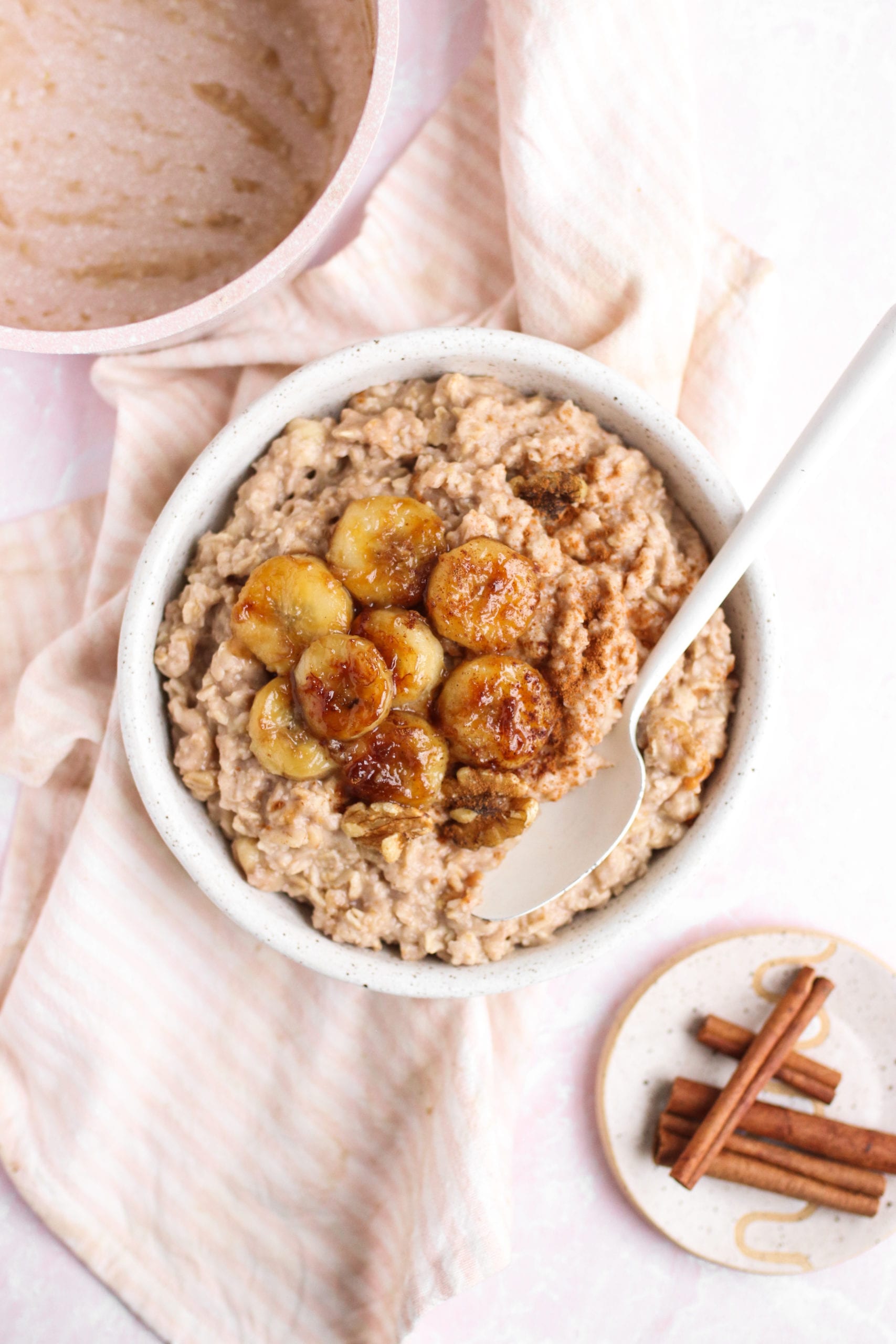 Cozy Banana Bread Oatmeal (vegan, gluten-free, wfpb) - Veggiekins Blog