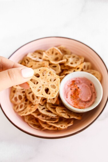 How to Make Crispy Lotus Root Chips (Easy Recipe!) | Veggiekins Blog