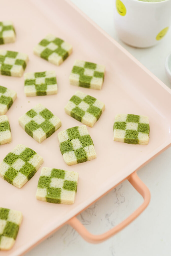 Matcha Checkerboard Cookies (vegan, gluten free) - Veggiekins Blog