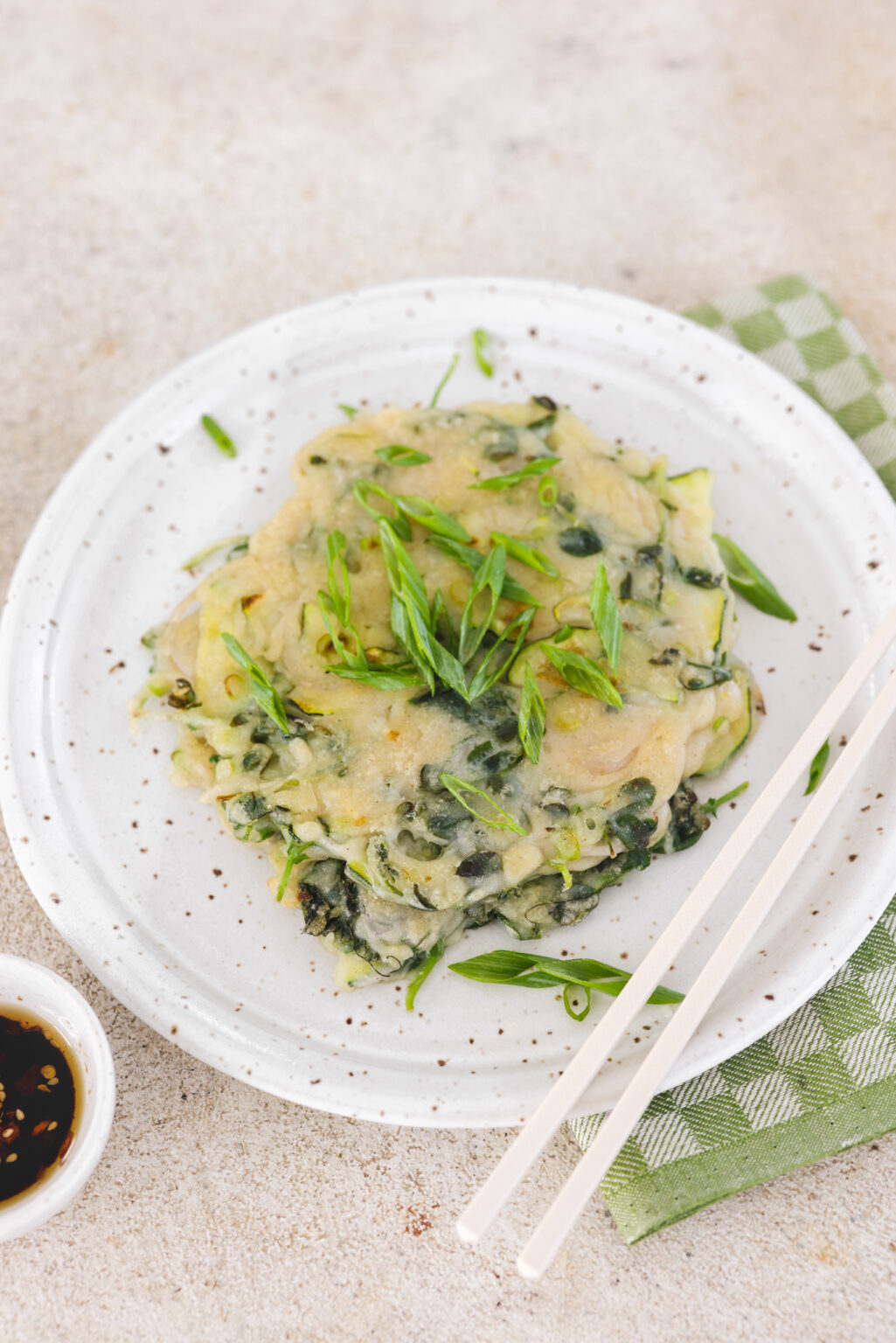 Korean Vegetable Pancake Recipe (with Pea Shoots) | Veggiekins Blog