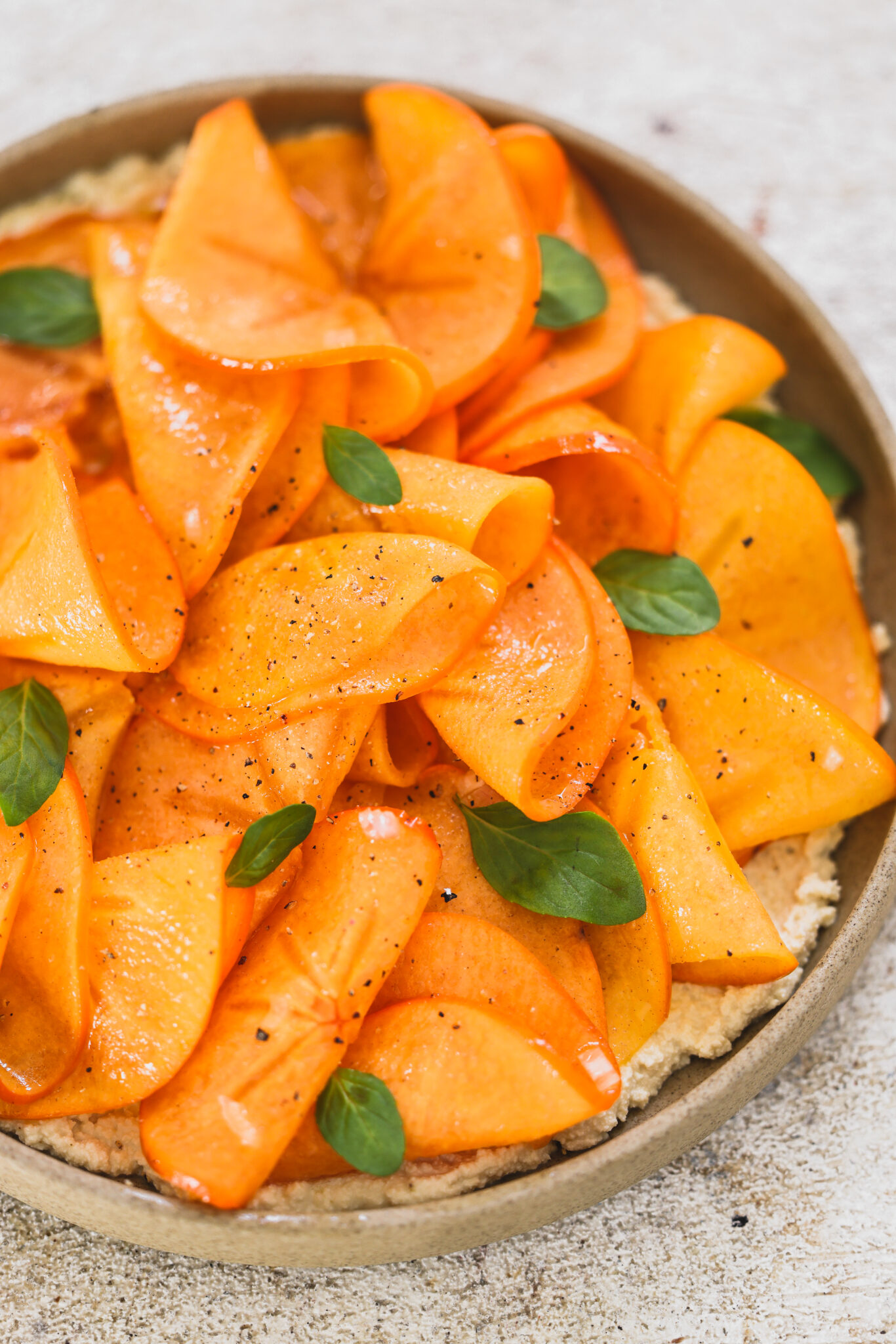 Persimmon Salad with Lemon Vinaigrette - Veggiekins Blog
