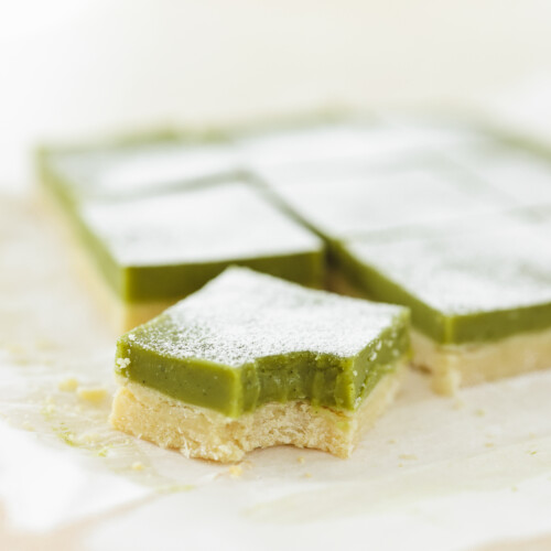 Gluten Free Lemon Bars Recipe (with Matcha!) | Veggiekins Blog