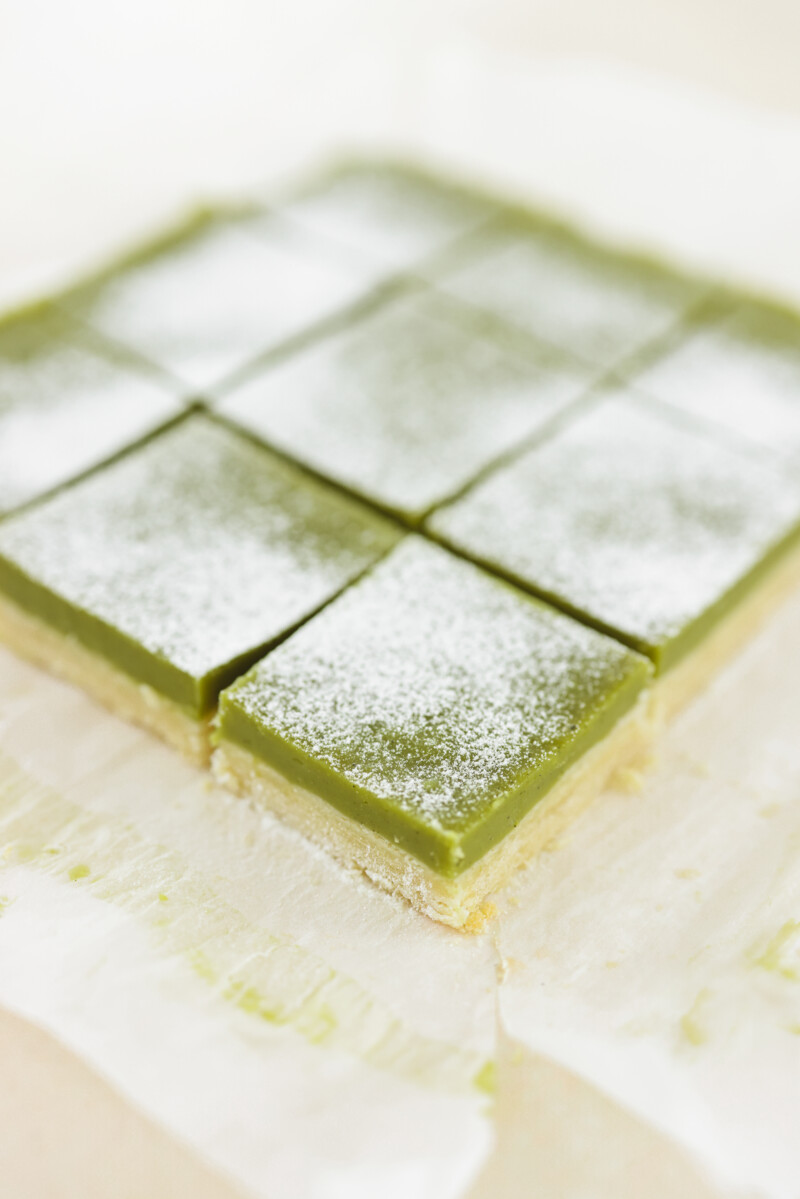 Gluten Free Lemon Bars Recipe (with Matcha!) | Veggiekins Blog