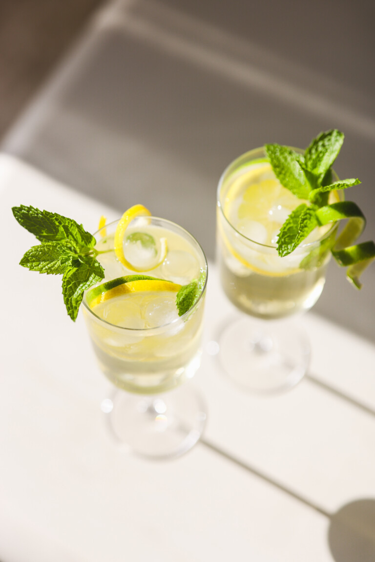 Non-Alcoholic Sakura Lychee Cocktail Recipe | Veggiekins Blog