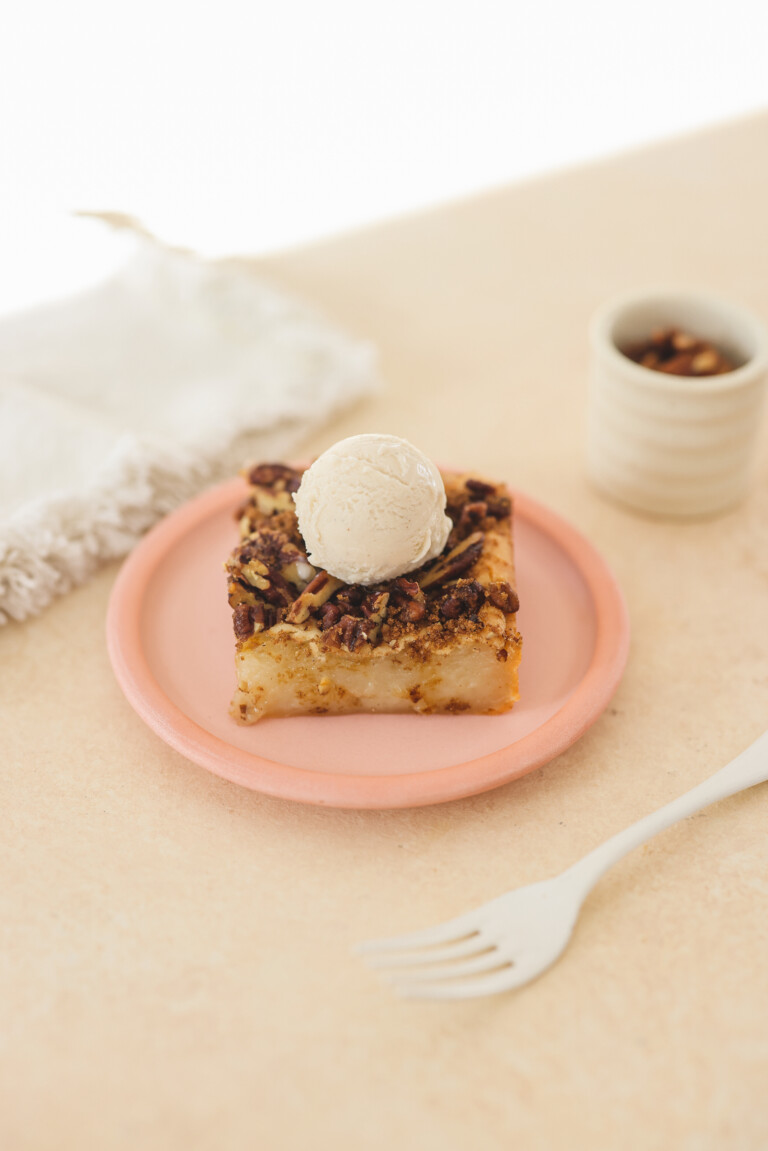 Pecan Pie Butter Mochi Recipe | Veggiekins Blog