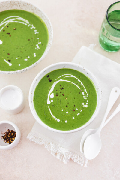 Easy Vegan Super Green Soup Recipe | Veggiekins Blog